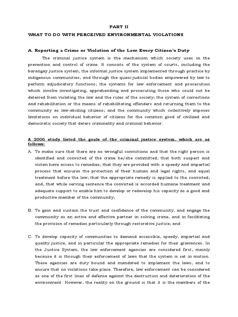Reporting Environmental Violations | PDF | Environmental Law | Crime ...