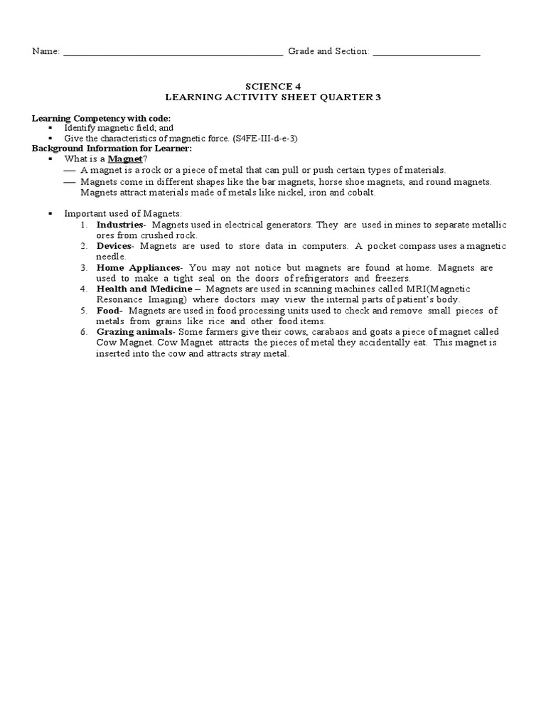 Las Science Quarter 3 Module 2 | PDF