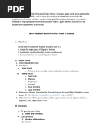 Semi Detailed Lesson Plan in Digestive System | PDF | Lesson Plan ...