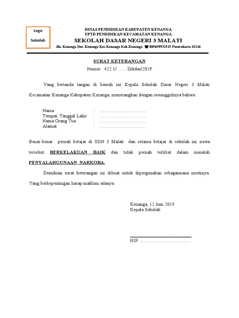 Contoh SKKB Sekolah | PDF