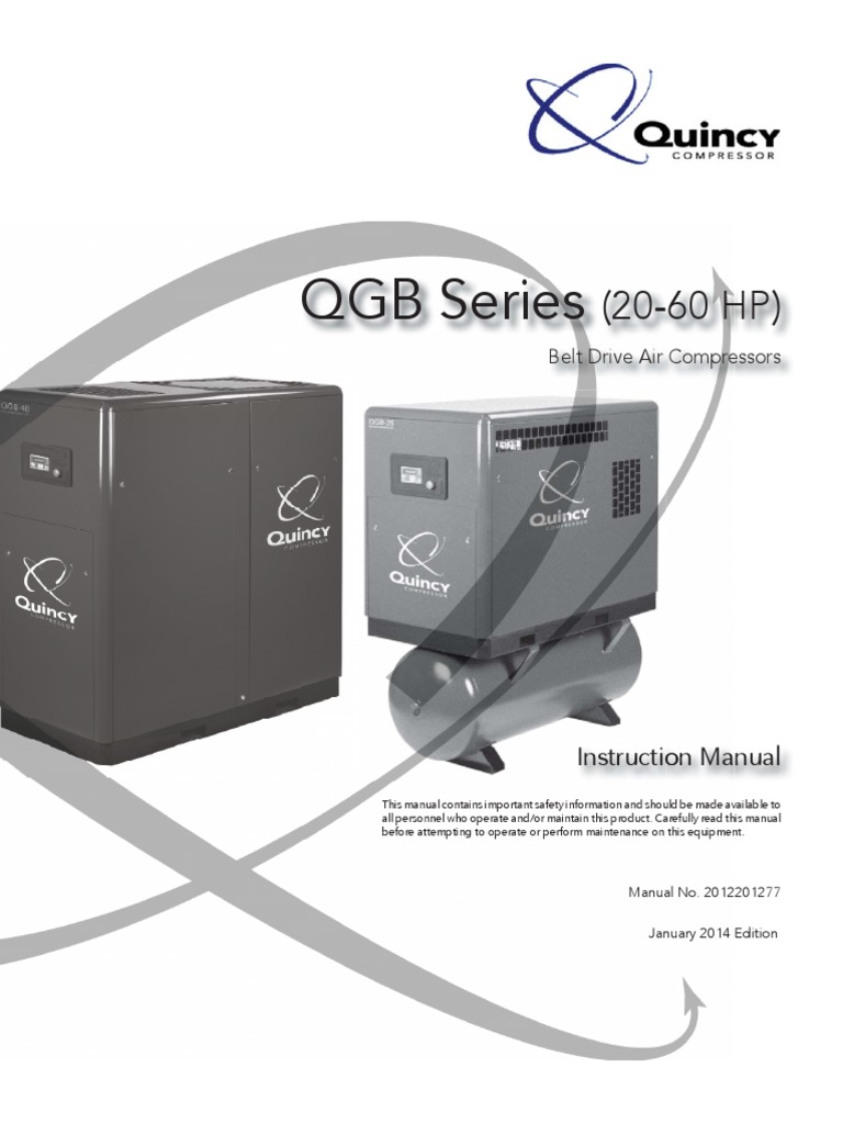 Quincy QGB 20-40 HP | PDF | Pipe (Fluid Conveyance) | Valve