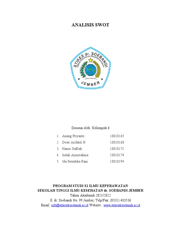 Analisis SWOT Rumah Sakit Jember | PDF