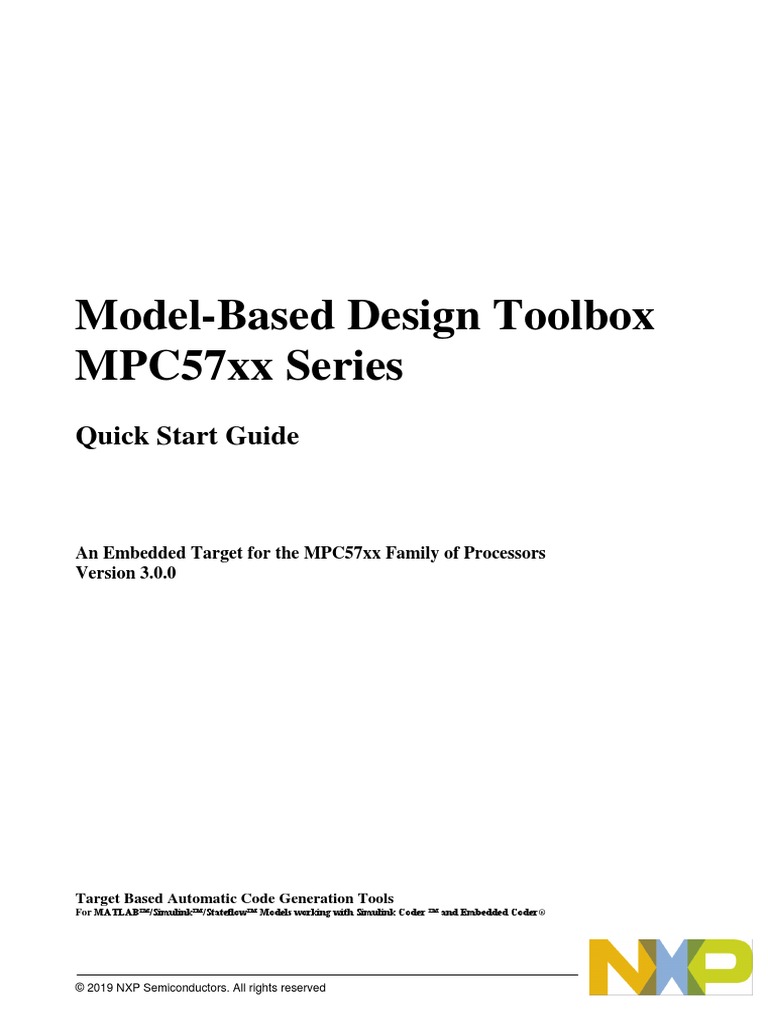 Model-Based Design Toolbox MPC57xx Series: Quick Start Guide | PDF ...