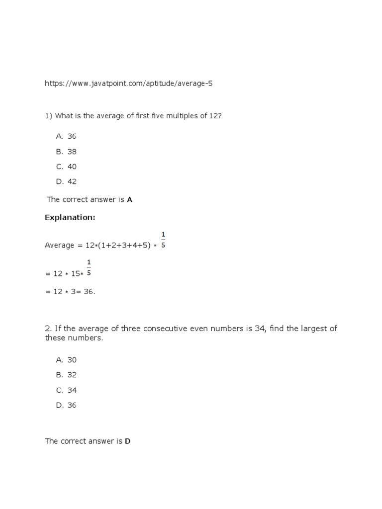 Aptitude Test | PDF | Odds | Probability