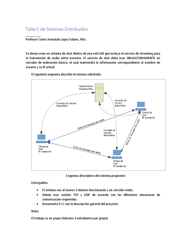 Taller 1 de Sistemas Distribuidos | PDF