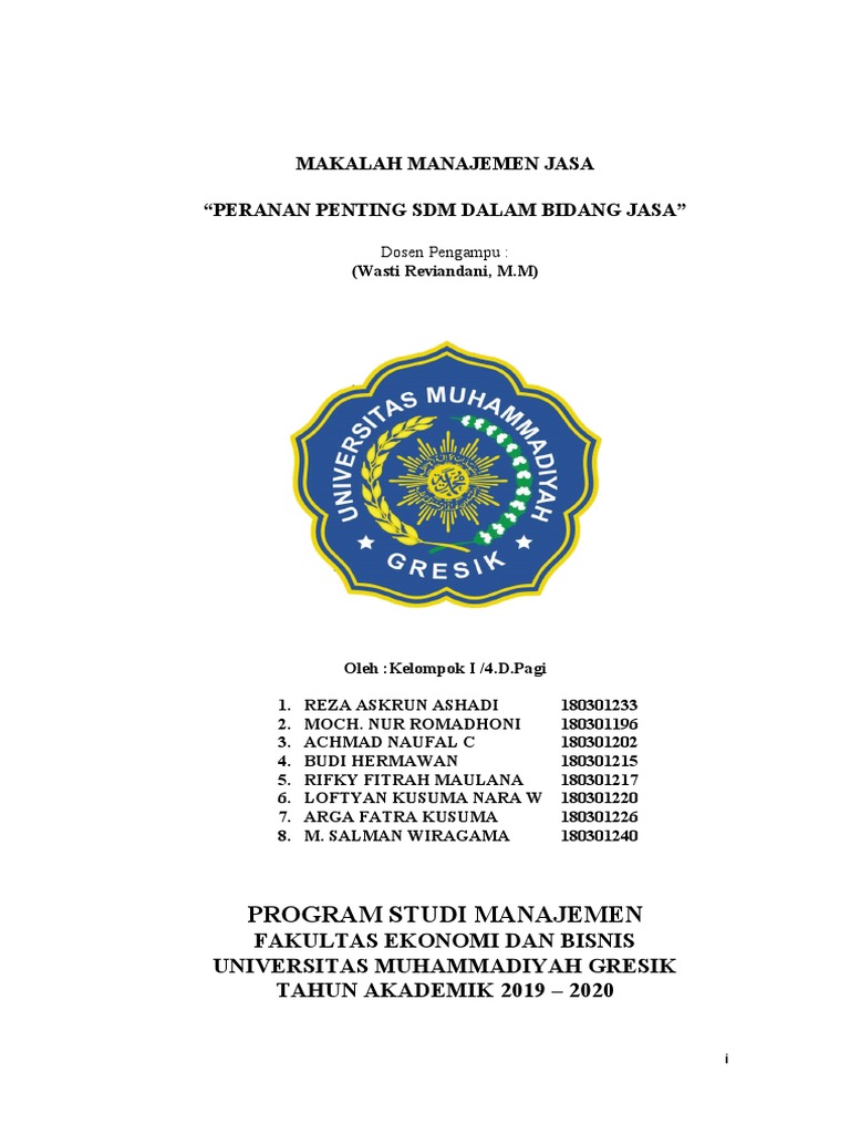 Makalah Peran SDM Kel.1 | PDF