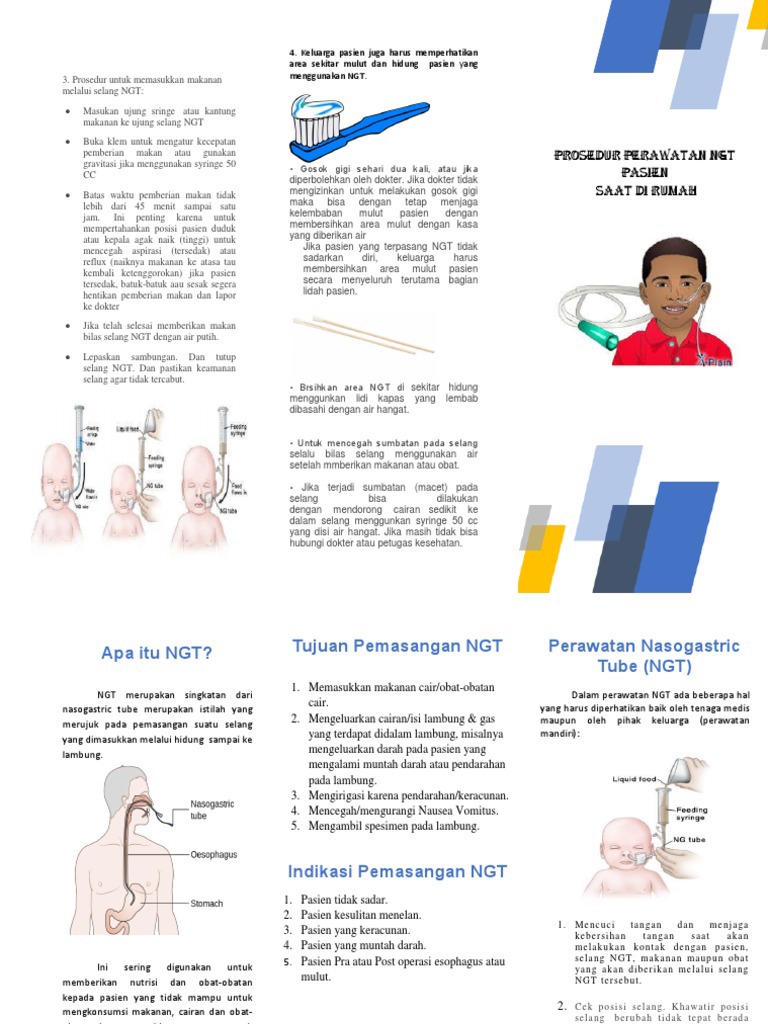 Leaflet-Pemasangan NGT Pada Anak | PDF