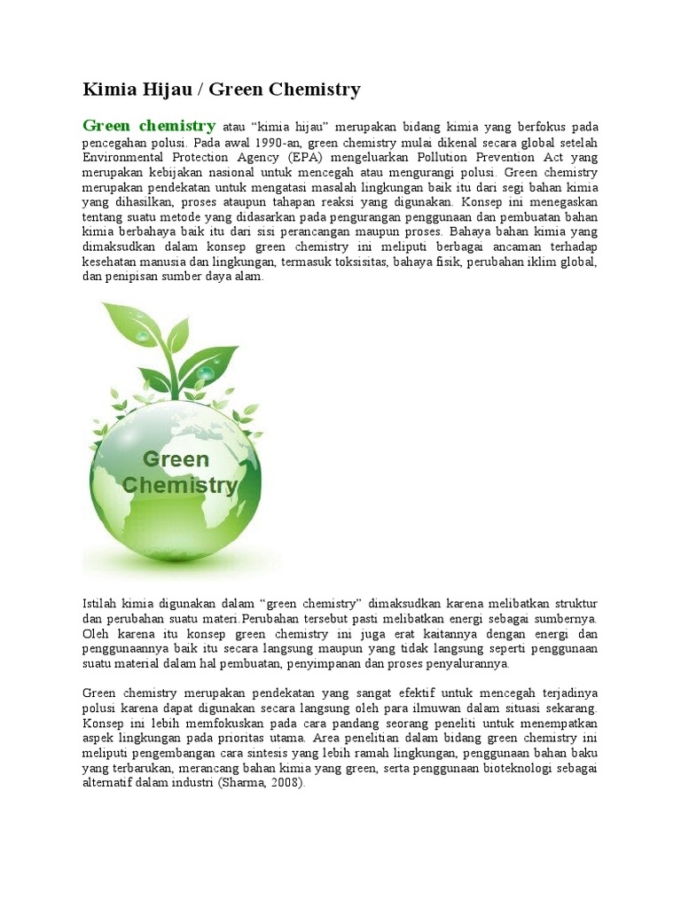 Dasar Teori Kimia Hijau Pdf