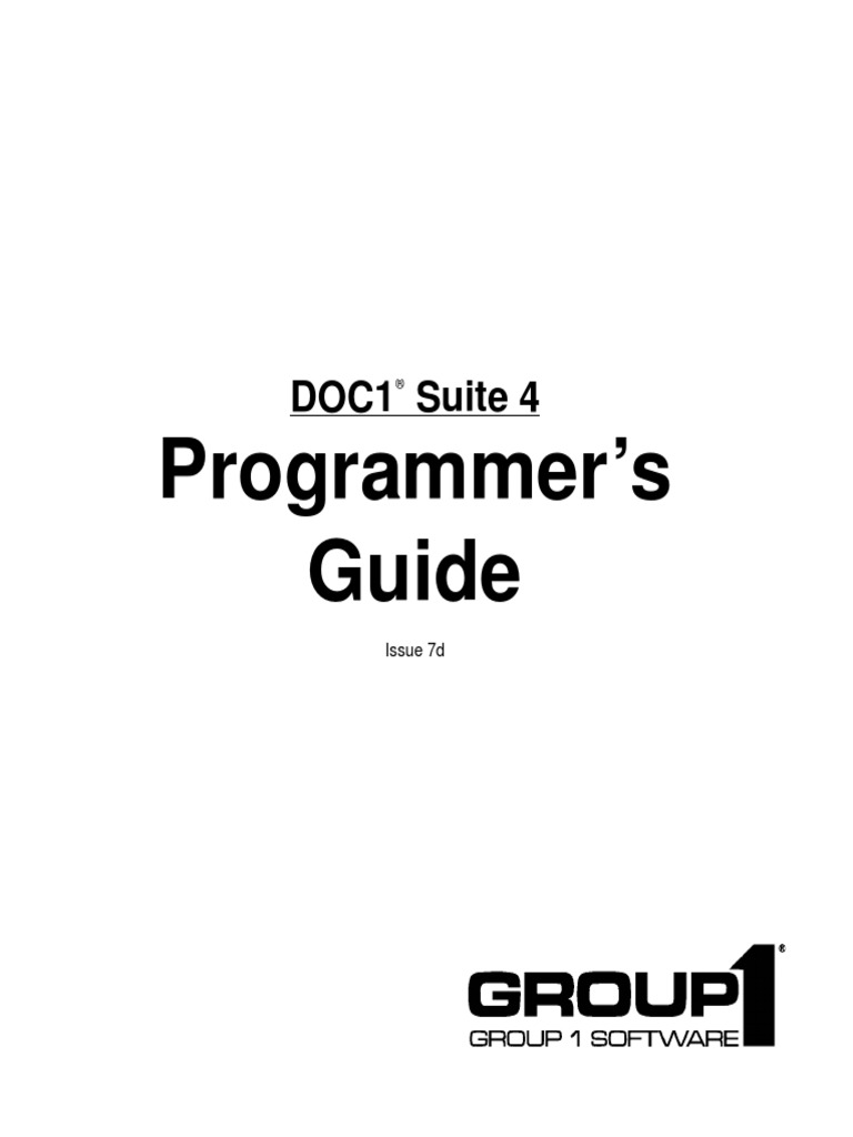 Doc1 v4 5 0 Programmers Guide 7d | PDF | Variable (Computer Science) | Subroutine