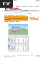 CHS Steel Section Sizes and Weights | PDF