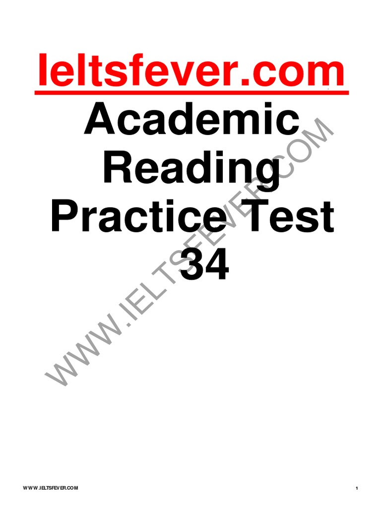 Academic Reading Practice Test 34 PDF | PDF | Language Education ...