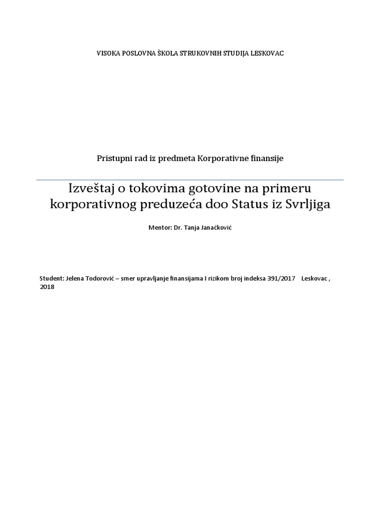 Novcani Tokovi | PDF