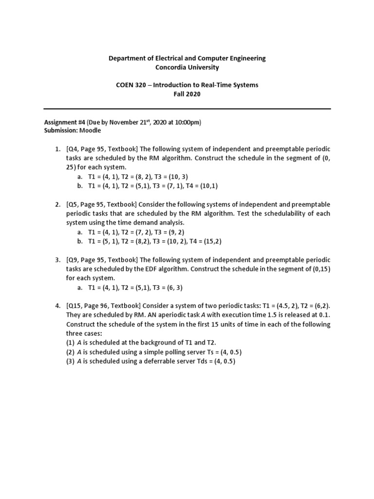 Assignment 4 Coen 320 | PDF