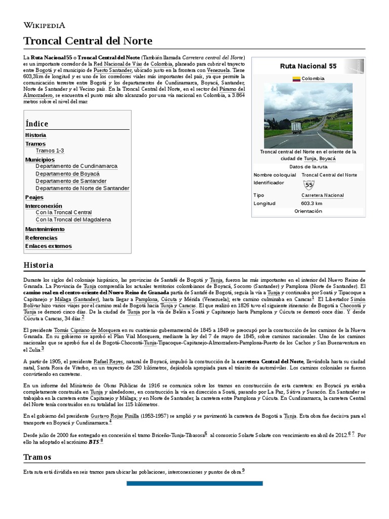 Troncal Central Del Norte | PDF | Transporte por carretera | Transporte