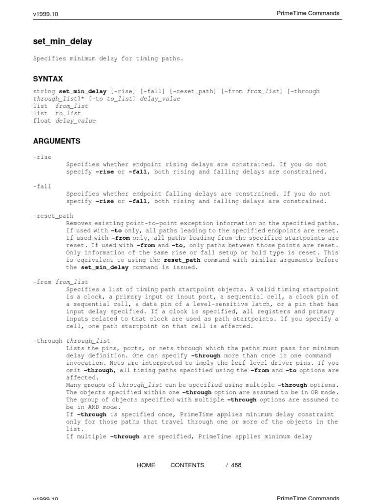 PT Set Min Delay | PDF | Electronic Engineering | Software Engineering