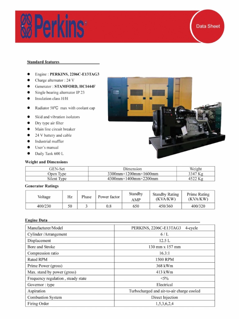 Perkins 400 KVA | PDF