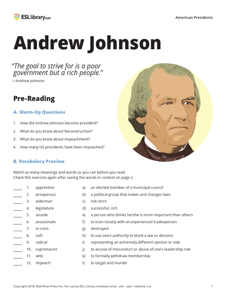 84 17 Andrew-Johnson US | PDF | Andrew Johnson | Reconstruction Era