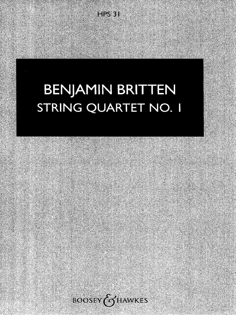 Britten String Quartet No 1 | PDF