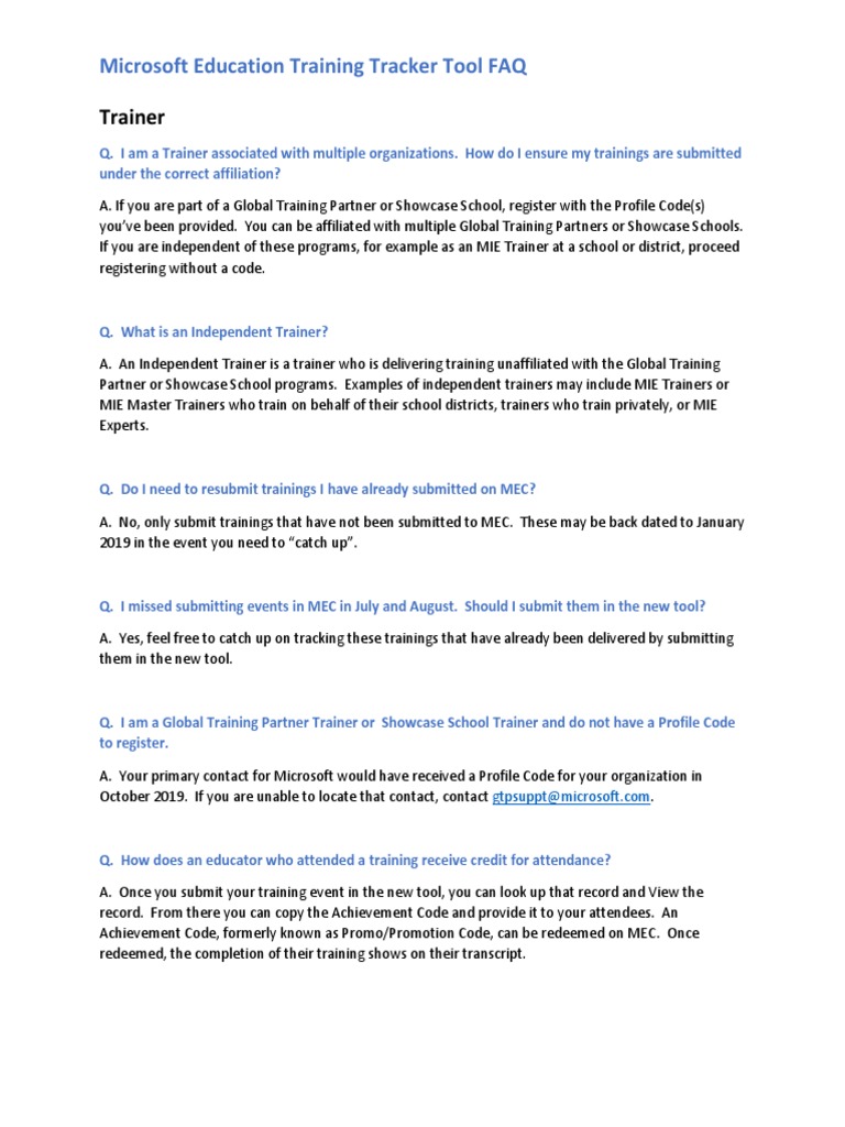 Microsoft EduTracker Tool FAQ | PDF | Computing | Software