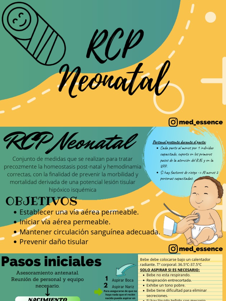 RCP Neonatal | PDF | Reanimación cardiopulmonar | Infantes