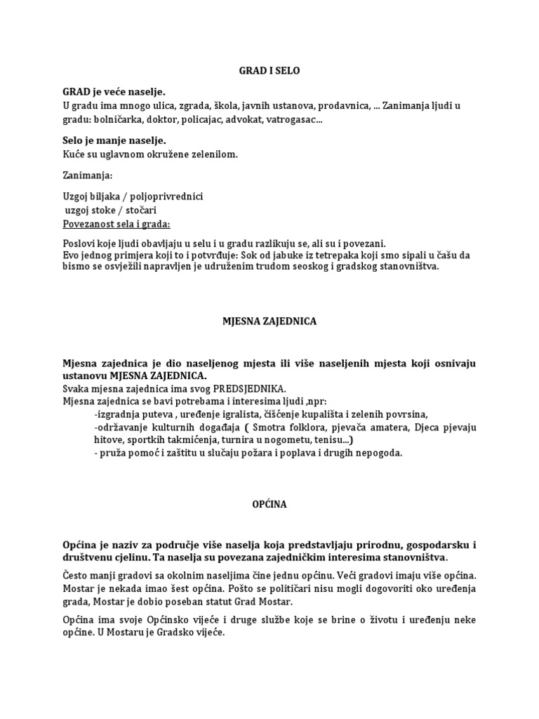 Grad I Selo | PDF