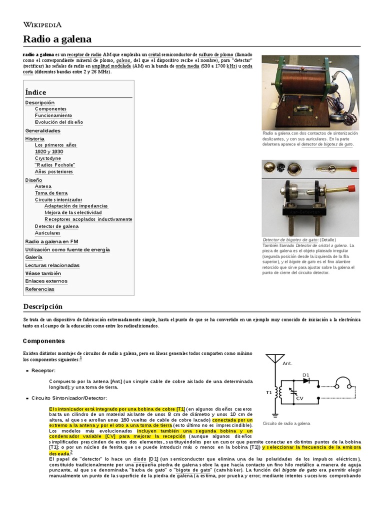 Radio A Galena Pdf Radio Antena Radio