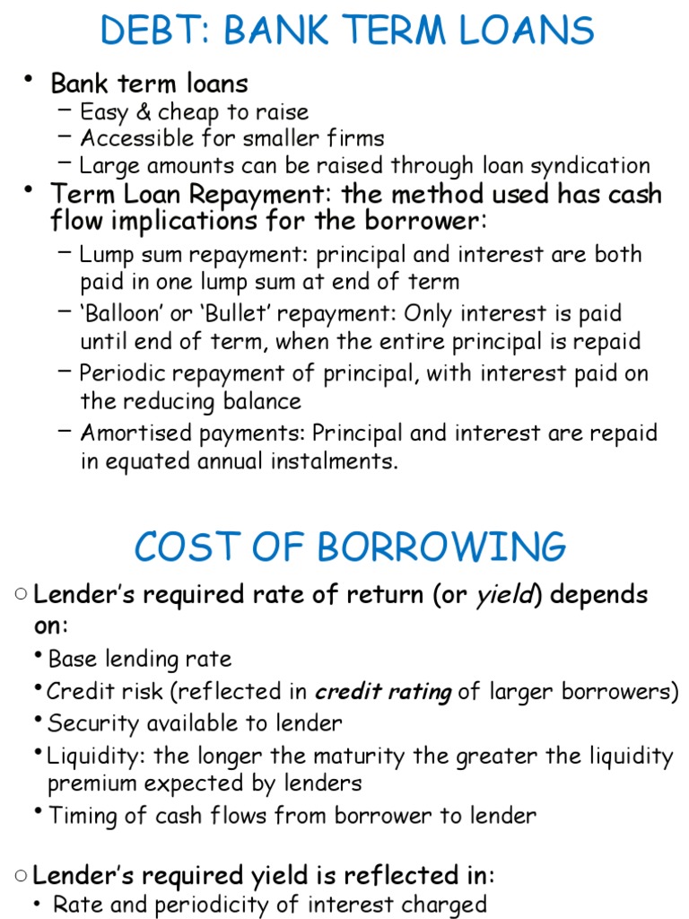 Lecture 7 - Loan Capital and Structure of Interest Rates | PDF | Bonds ...
