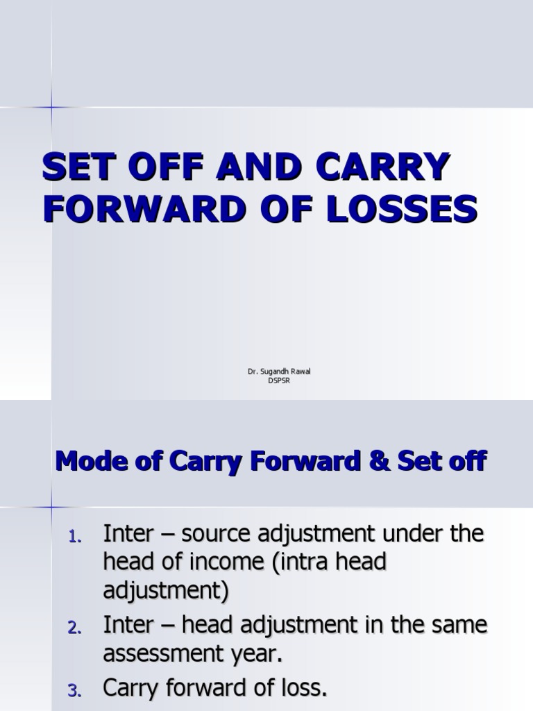 Unit 3 Set Off and Carry Forward | PDF | Income | Depreciation