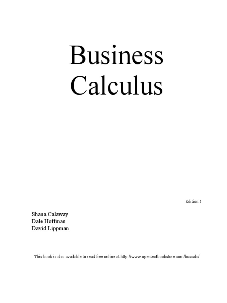 Business Calculus | PDF | Function (Mathematics) | Variable (Mathematics)