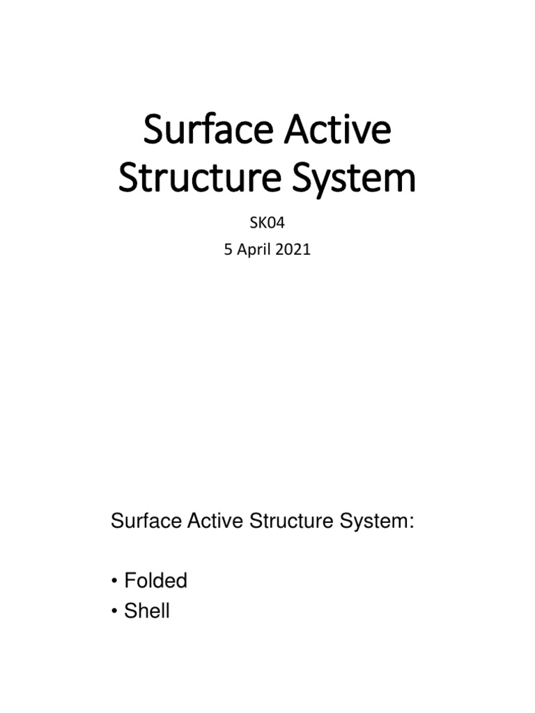 Surface Active Structure System | PDF