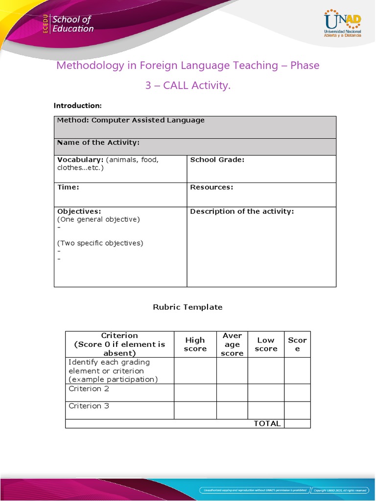 CALL Activity Methodology for Language Teaching | PDF | Career & Growth ...
