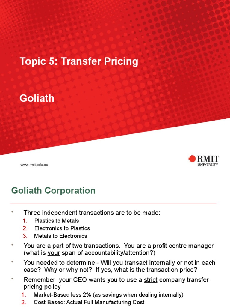 Goliath Slides For Handout - TP | PDF | Sales | Prices