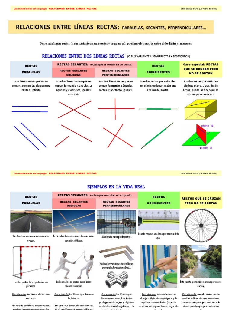 Apuntes3 Relaciones Entre Lineas Rectas | PDF | Circulo | Tangente