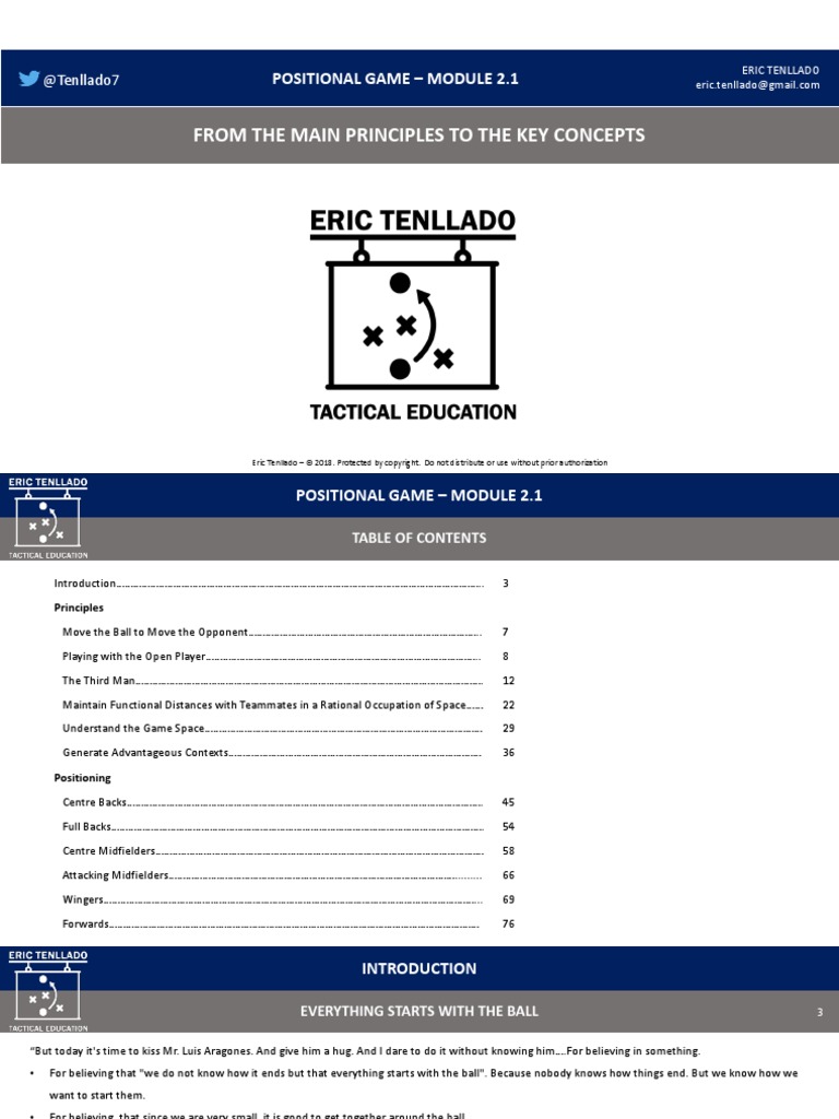 2018 Eric Tenllado Module 2.1 Key Principles & Positioning | PDF | Johan Cruyff | Association ...