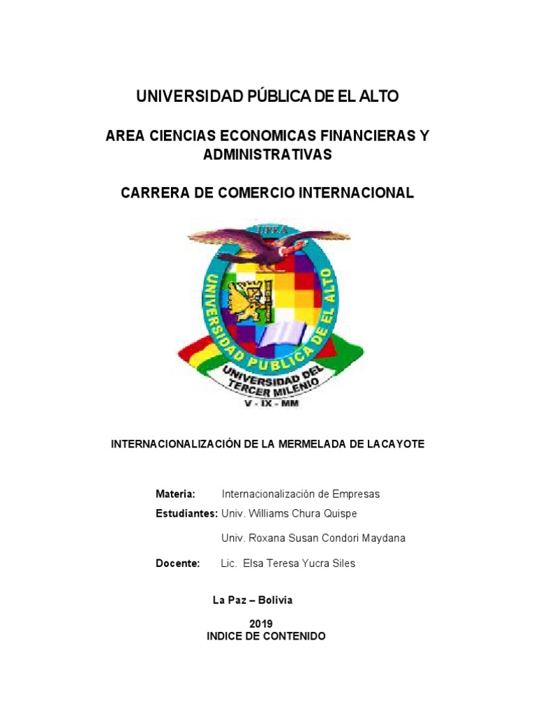 Mermelada de Lacayote | PDF | Producto (Negocio) | Mercado (economía)