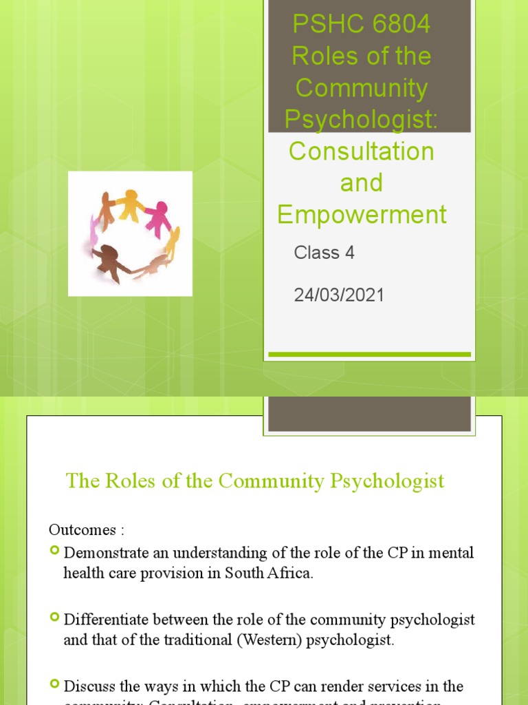 Community Psychologist Roles Explained | PDF | Empowerment | Mental Health