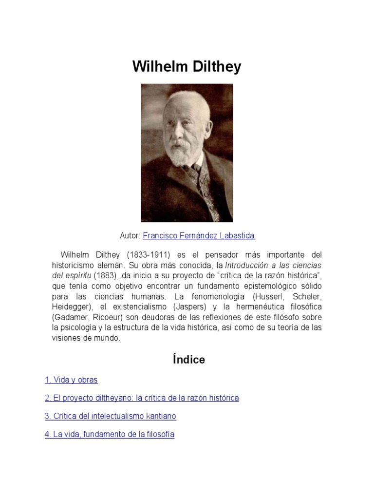 Wilhelm Dilthey y Duns Escoto | PDF | Immanuel Kant | Conocimiento