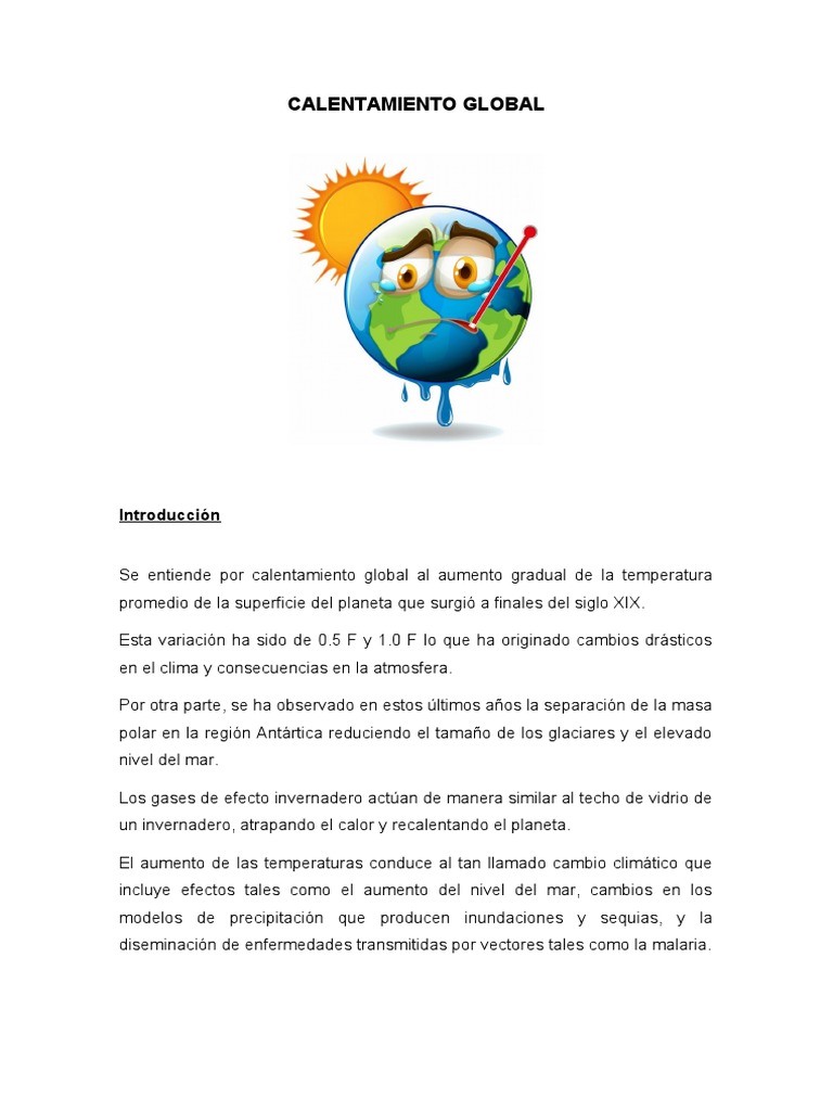 Introducción al Calentamiento Global | PDF | Gases de efecto ...