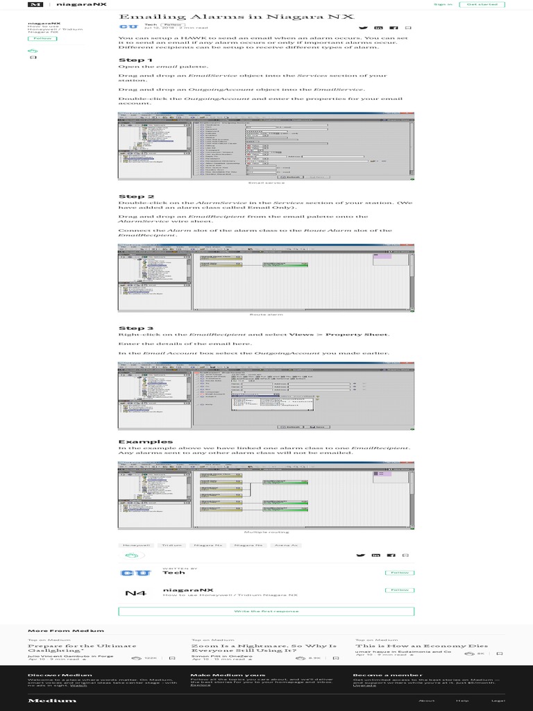 Emailing Alarms in Niagara NX - niagaraNX - Medium | PDF | Cyberspace ...