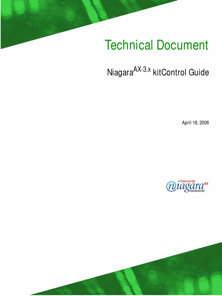 Niagara AX KitControl Guide | PDF | Trademark | Microsoft Windows