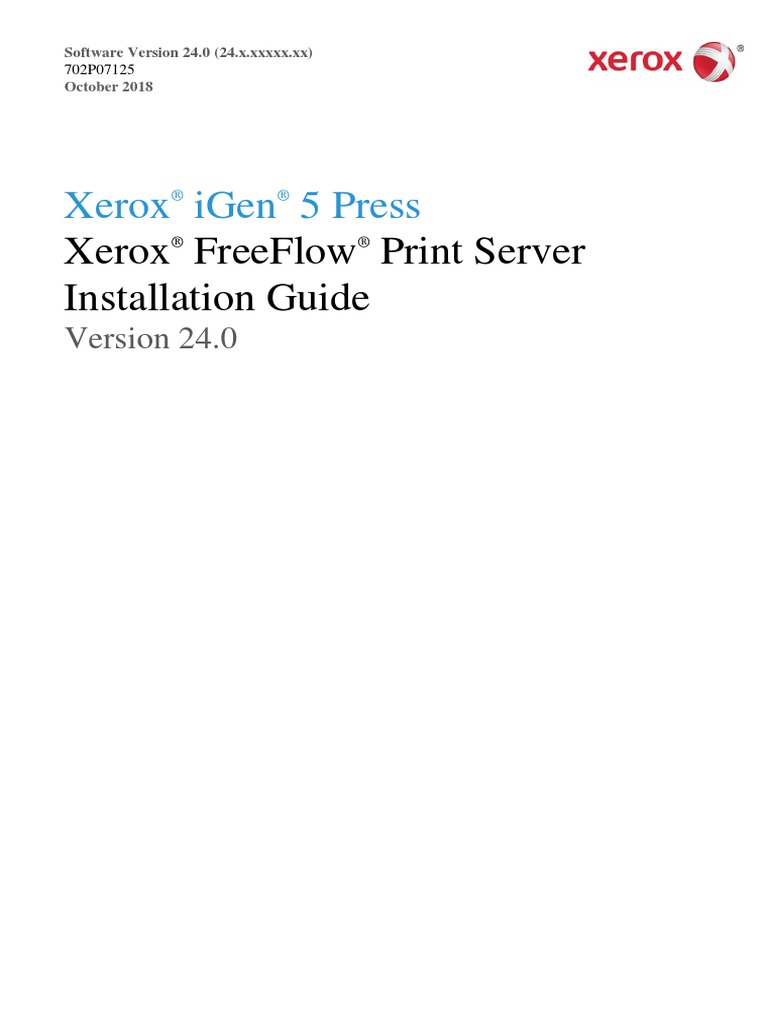 702P07125 FFPS Install Guide Xerox Igen5 Press - 24 | PDF | Ip Address ...