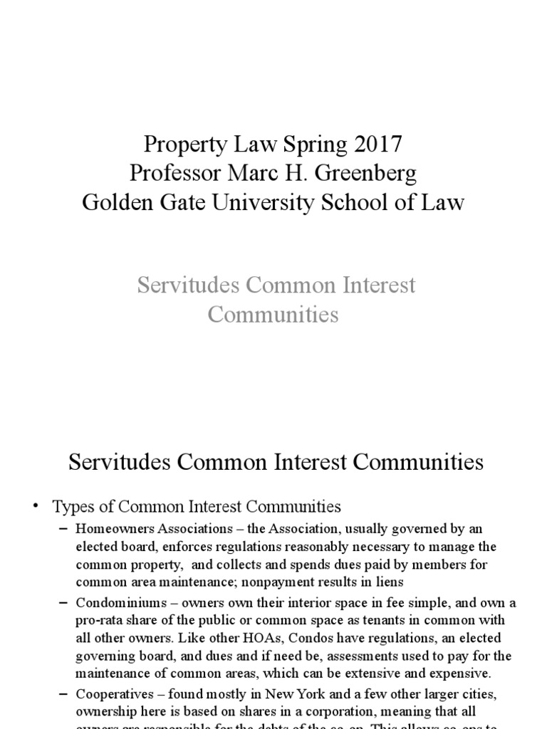 Servitudes Common Interest Communities | PDF | Condominium | Justice