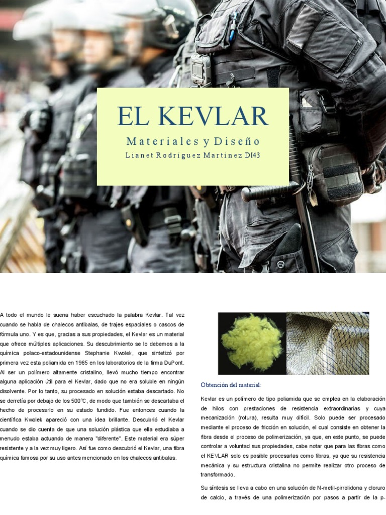 Lianet Rodríguez Martínez EL KEVLAR | PDF | Materiales | Química