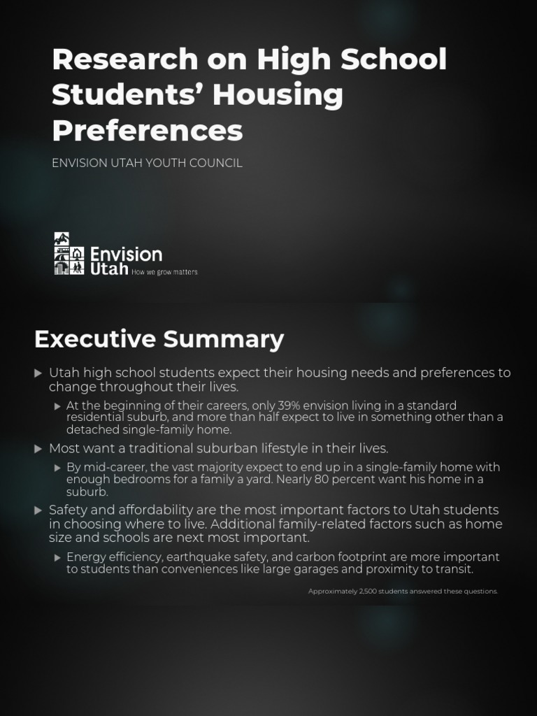 HS Survey Housing Report | PDF | Single Family Detached Home | Apartment