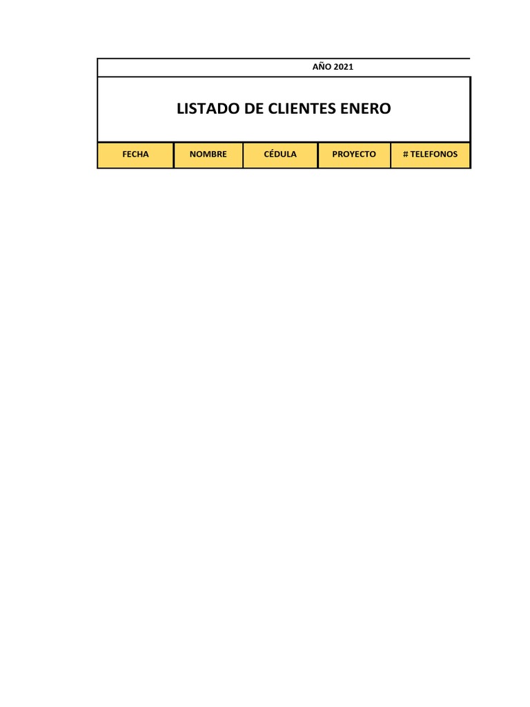 Listado de Clientes 2021 | PDF