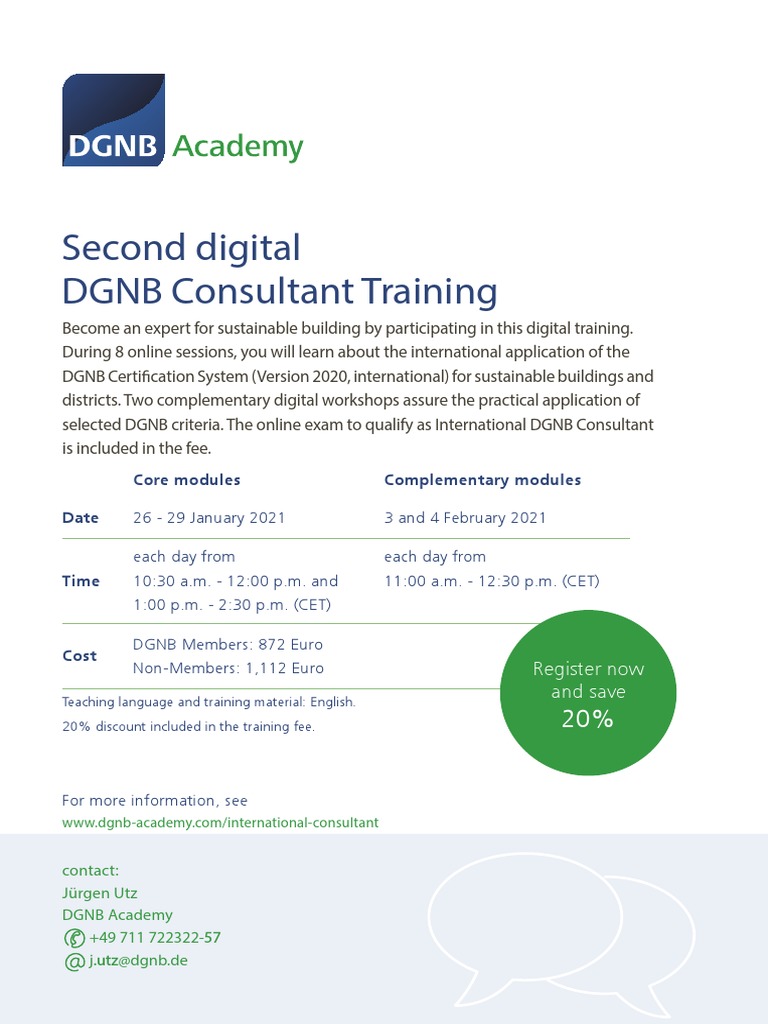 International DGNB Consultant Training January 2021 | PDF | Art | Computers