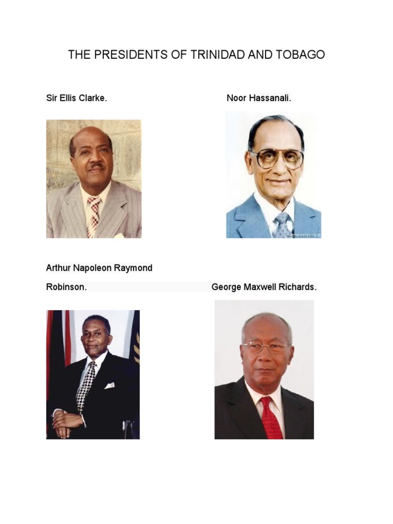 Presidents of Trinidad and Tobago | PDF | Social Science | Young Adult