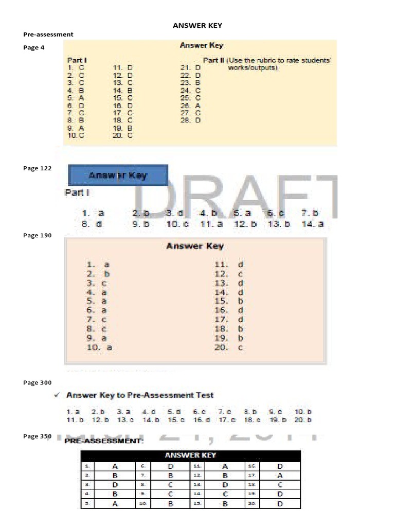 Answer Key Remedial | PDF