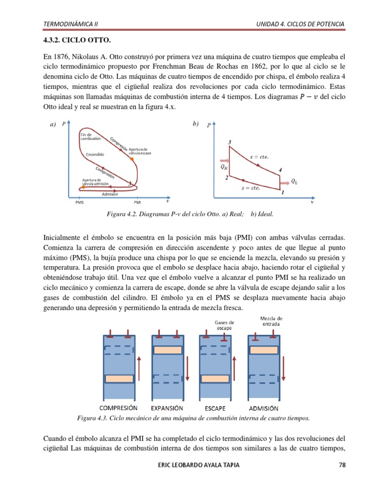 Ciclo Otto | PDF | Motor de combustión interna | Pistón
