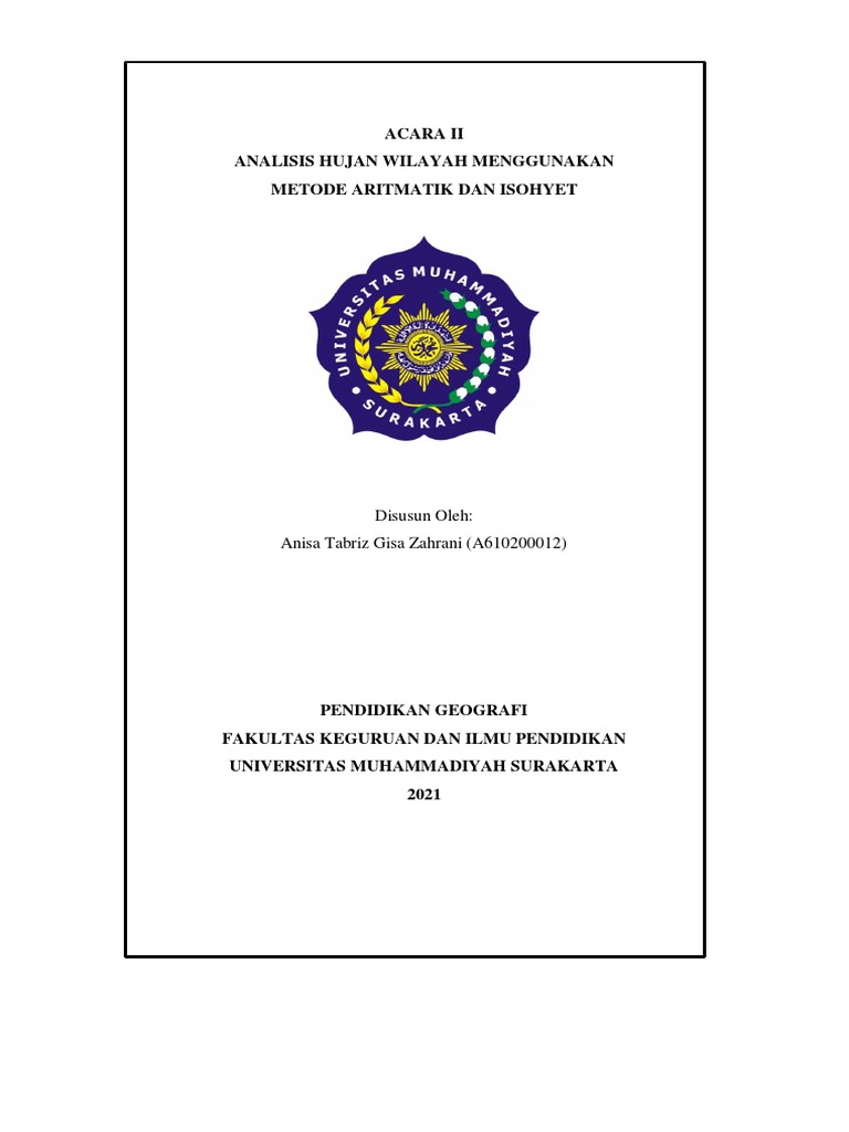 Analisis Hujan dengan Metode Aritmatik | PDF | Metode & Bahan Ajar ...